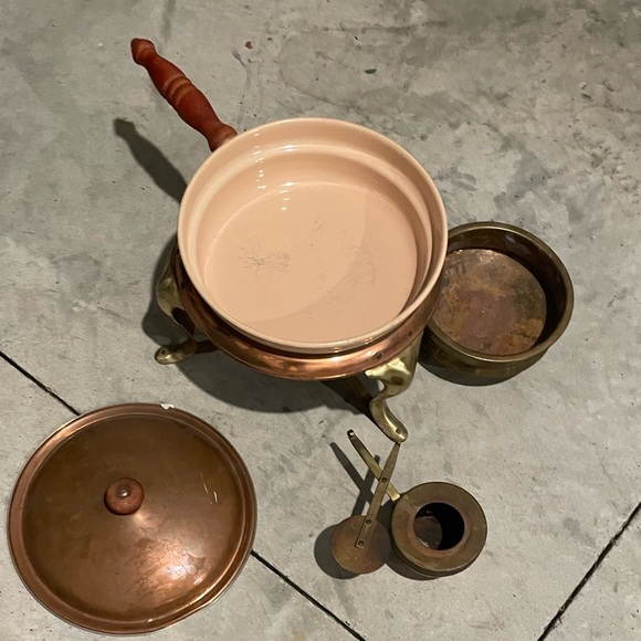 Kitchen | Antique Copper Chaffing Pot Dish Set | Poshmark